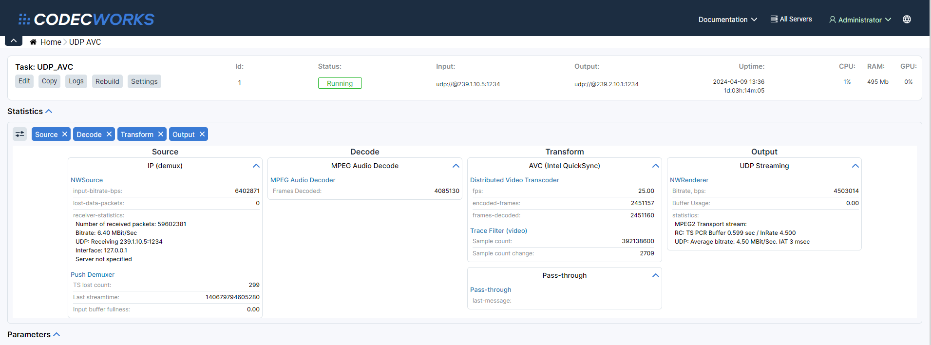 Video encoder software, live encoder, SDI encoding, OTT, RTMP, HLS ...