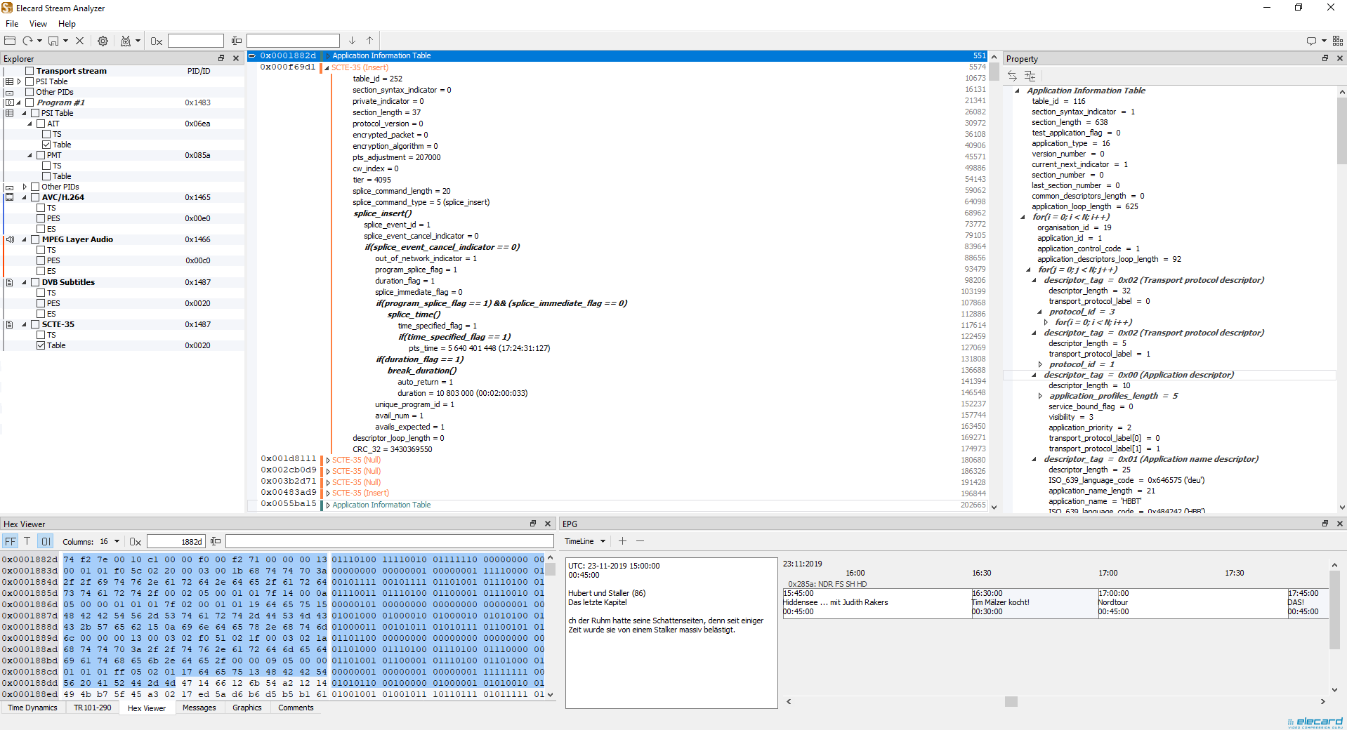 Stream Analyzer - ts analyzer, stream validation, ETSI TR 101 290 ...