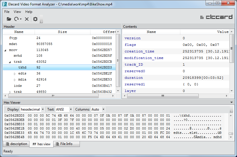 Video Format Analyzer | Elecard: Video Compression Guru