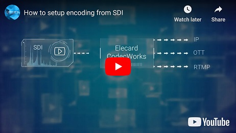 Video encoder software, live encoder, SDI encoding, OTT, RTMP, HLS ...